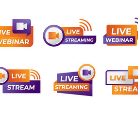 Live Streaming Label | FreeVectors