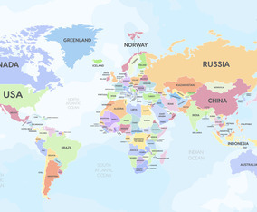 World Map with Country Name