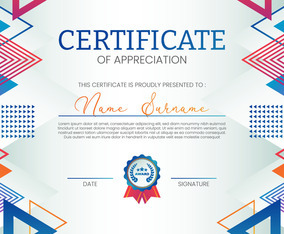 Modern and Fancy Circle Certificate Template