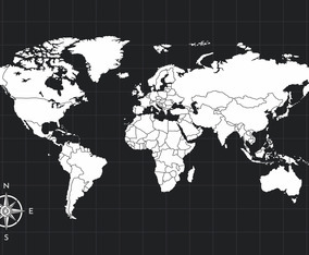 Outline World Map Background