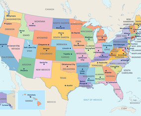 Detailed Map of USA