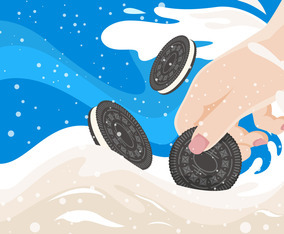 Background of Cute Dancing Biscuits | FreeVectors