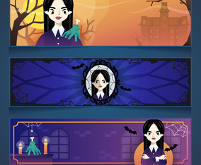 Free wednesday addams - Vector Art