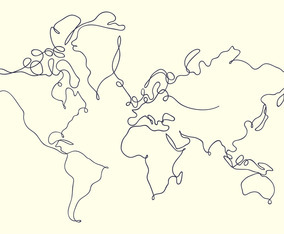 Outline World Map Background