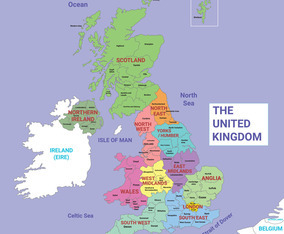 Map of United Kingdom Regions | FreeVectors
