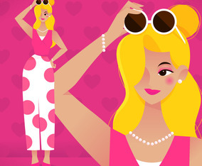 Free barbie - Vector Art
