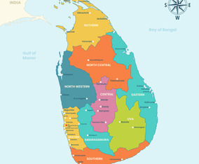 Sri Lanka Map With District Names