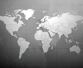 World Map in Black Color