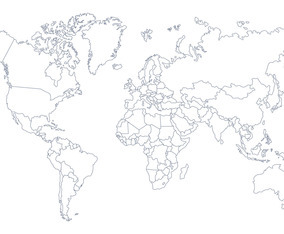 Outline World Map Background