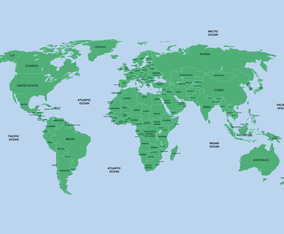 World Map with Country Name