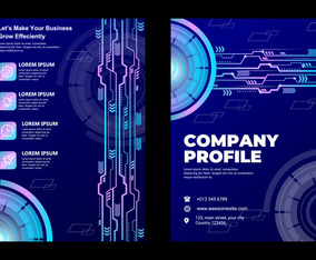 Technology Company Profile Template | FreeVectors