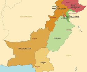 Pakistan Regions Map | FreeVectors