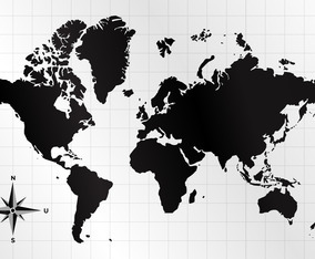 Outline World Map Background