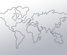 Free world outline - Vector Art