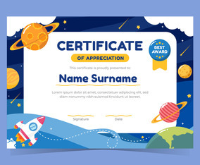 Fun Space Certificate for Children