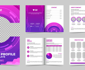 Technology Company Profile Template | FreeVectors