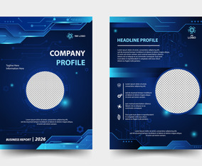 Creative Blue Company Profile Template | FreeVectors