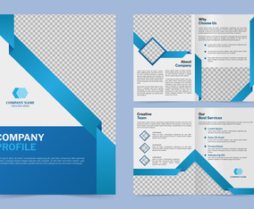 Professional Blue Company Profile Template | FreeVectors