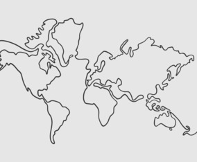 World Map Outline Design Background