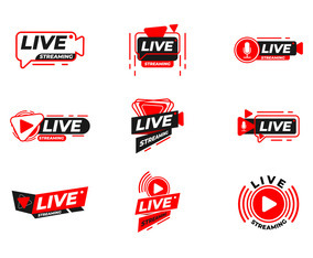 Youtube Logo Live Streaming Badge