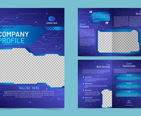 Technology Company Profile Template | FreeVectors