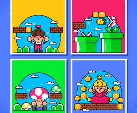 Free super mario - Vector Art