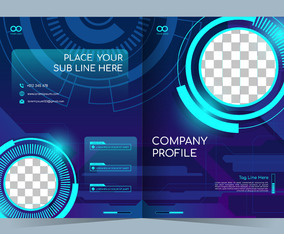Technology Company Profile Template | FreeVectors