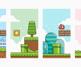Retro Game Social Media Post Template | FreeVectors