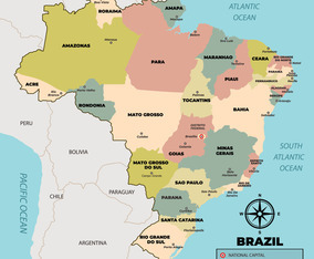 Brazil Country Map | FreeVectors