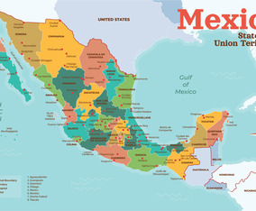 Detailed Mexico Country Map