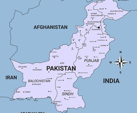 Pakistan Country and Capital City Full Map
