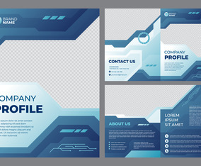 Technology Company Profile Template | FreeVectors