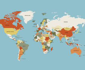 World Map with Country Name