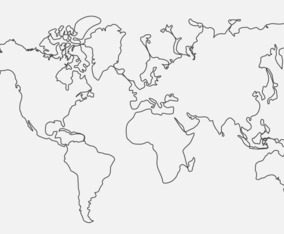 Outline World Map Background