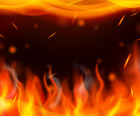 Free Vector Fire on Black Background