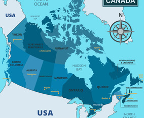 Map of Canada With Regions Name | FreeVectors
