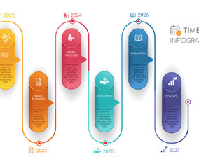 Free timeline infographic background - Vector Art