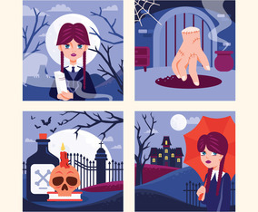 wednesday addams - 88 Free Vectors to Download | FreeVectors