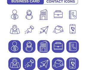 Common Business Card Contact Icon