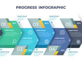 gradient progress infographic