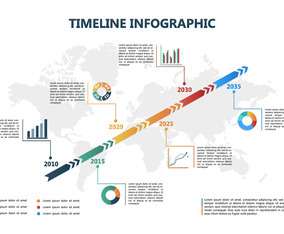 Free timeline infographic background - Vector Art