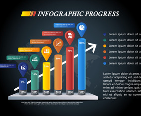 Infographic Showing Progress Template | FreeVectors