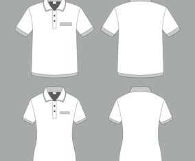 Black Polo Shirt Outline Template Mock Up | FreeVectors