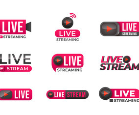 Live Streaming Label Template | FreeVectors