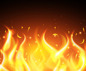 Free Vector Fire on Black Background