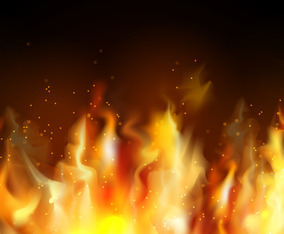 Free Vector Fire on Black Background