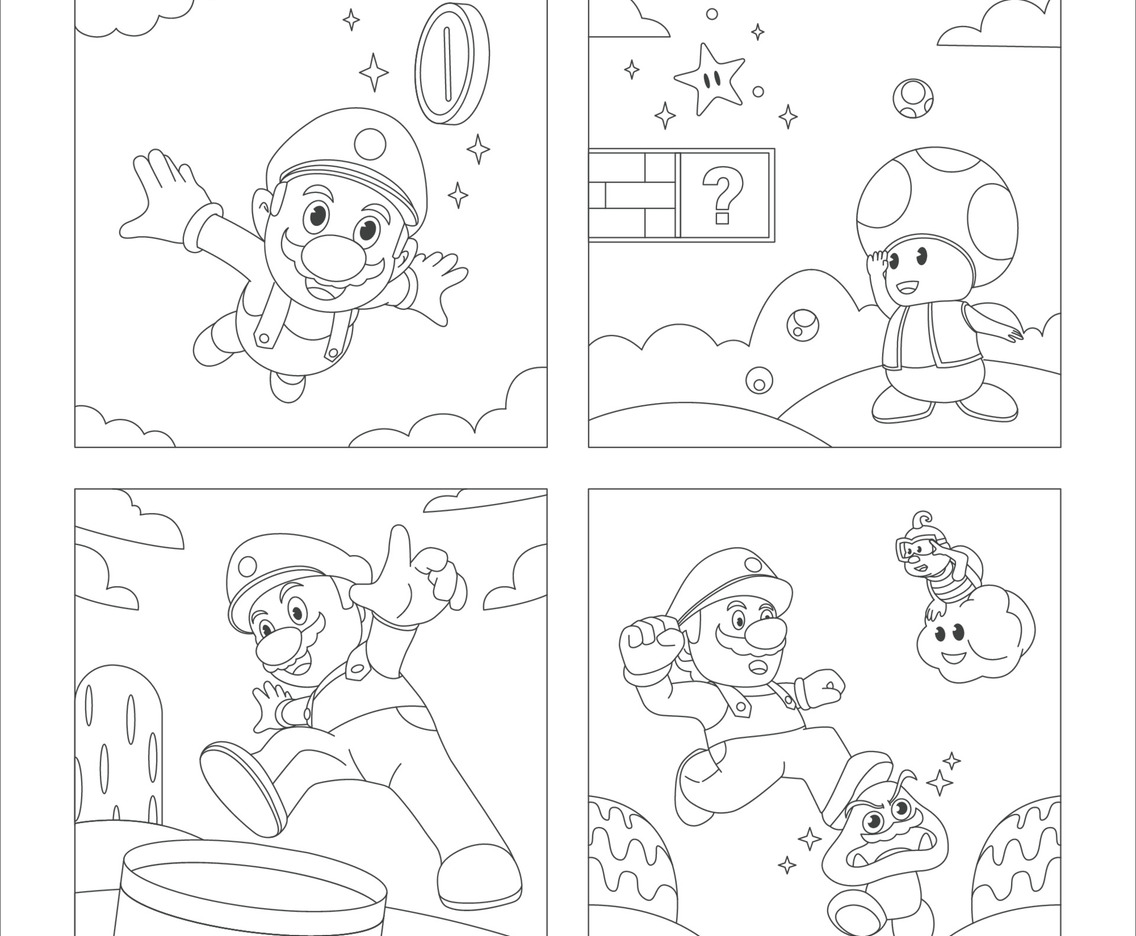 Adventure Game Character Coloring Book | FreeVectors