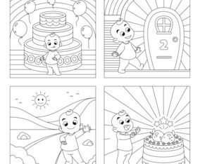 Free coloring pages - Vector Art