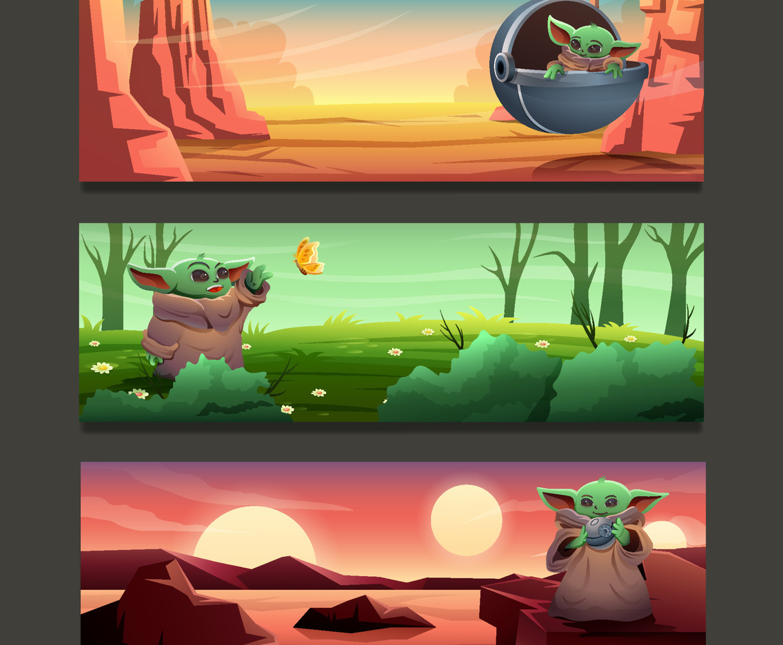 Baby Alien Banner | FreeVectors