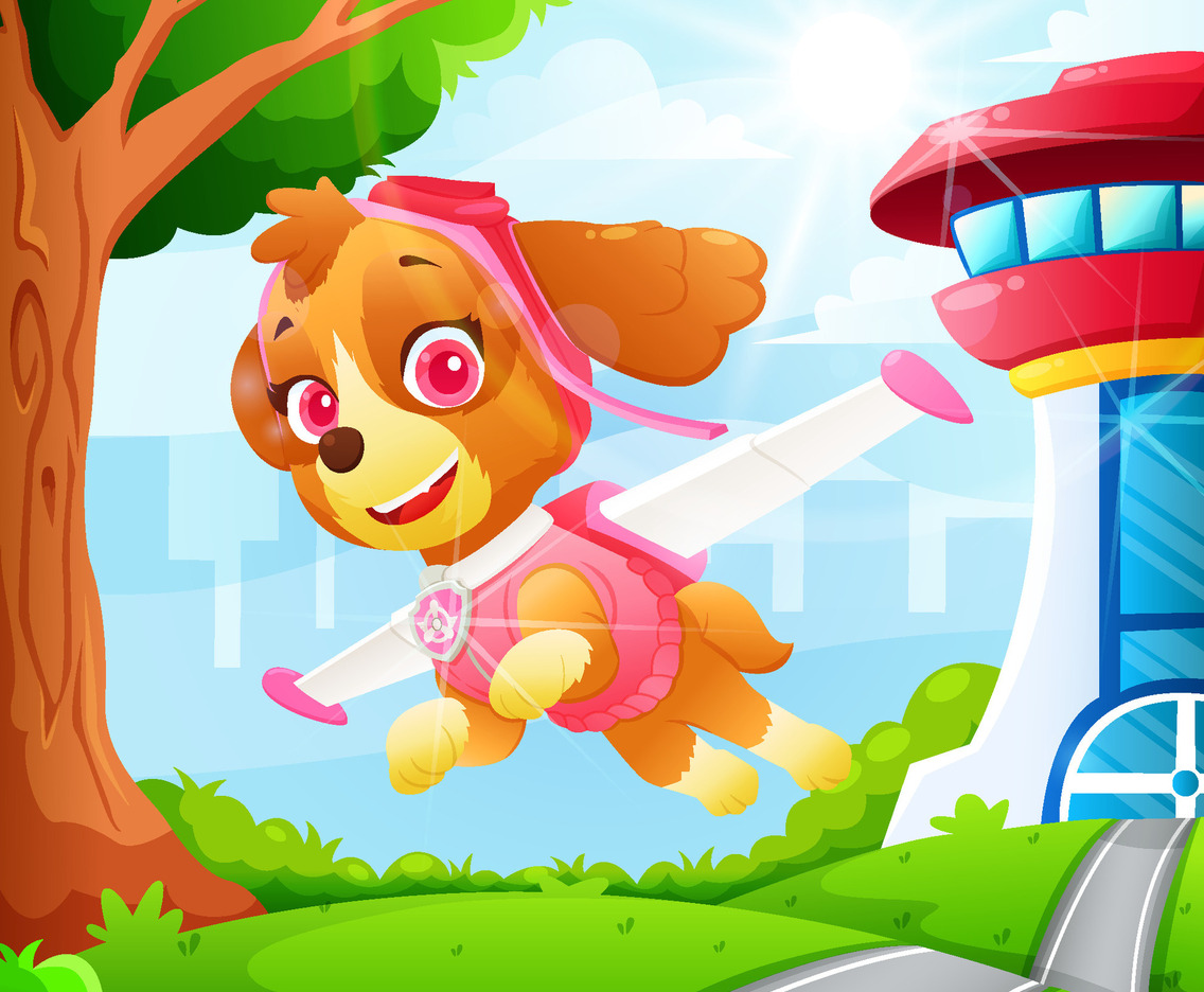 Puppy Flying with a Jet Pack Concept | FreeVectors